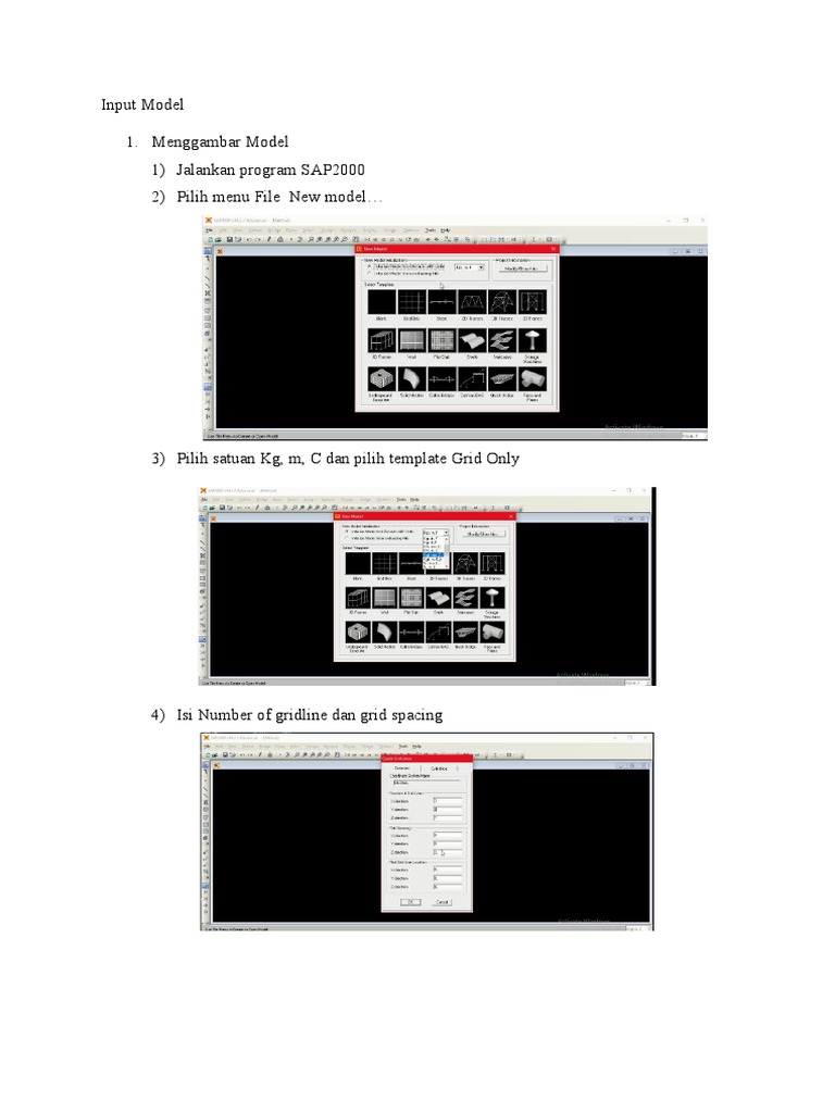 Langkah Kerja (SAP 2000) | PDF
