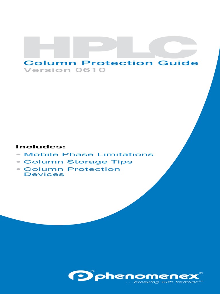HPLC Column Protection Guide-1 | PDF | Chromatography | High ...