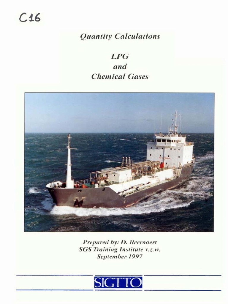 LPG and Chemical Gases Quantity Calculations | PDF | Density | Weight