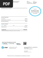 AT&T Bill Summary and Payment Details | PDF