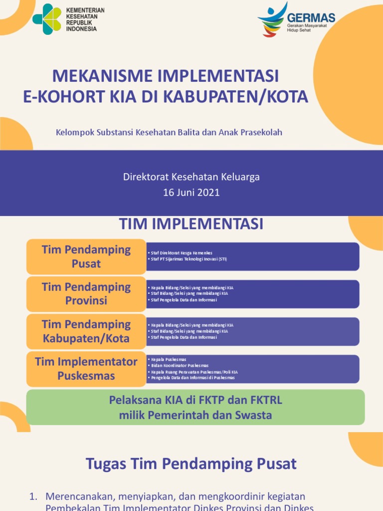 Mekanisme Implementasi E-Kohort KIA | PDF