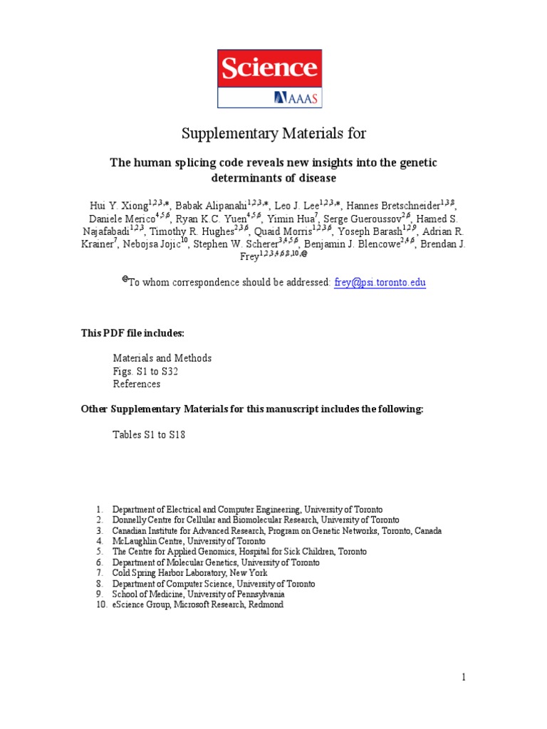 NIHMS663951-supplement - Supplemental Methods | PDF | Alternative Splicing | Receiver Operating ...
