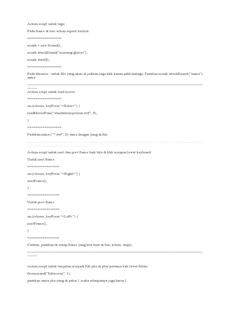 Action Script Dasar | PDF