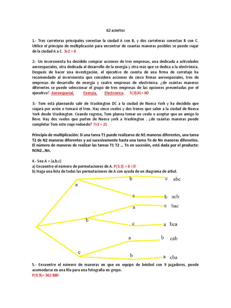 Conteo y Probabilidad II | PDF | Probabilidad | Probabilidades y ...