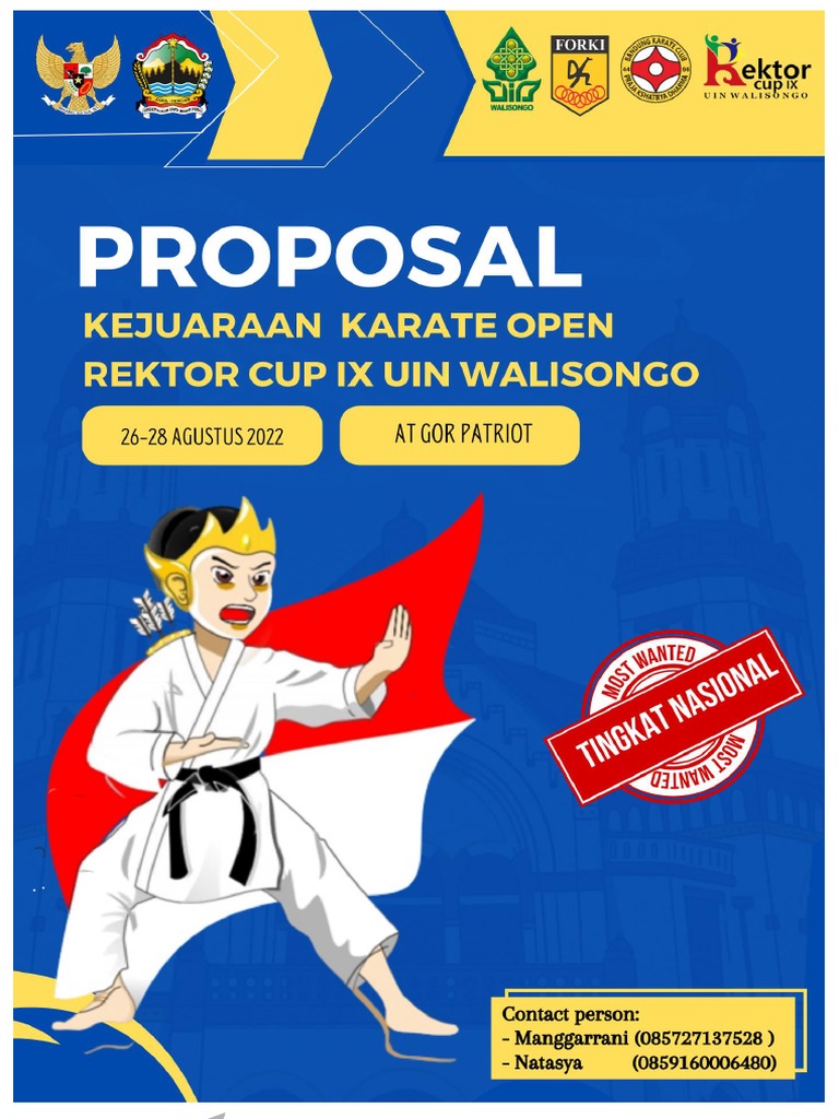 Proposal Pendaftaran Kejuaraan Karate Open Rektor Cup Ix Uin Walisongo ...