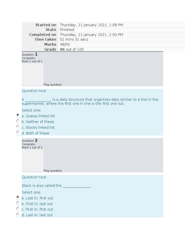 Data Structures And Algo Finals 2 Pdf Queue Abstract Data Type Control Flow