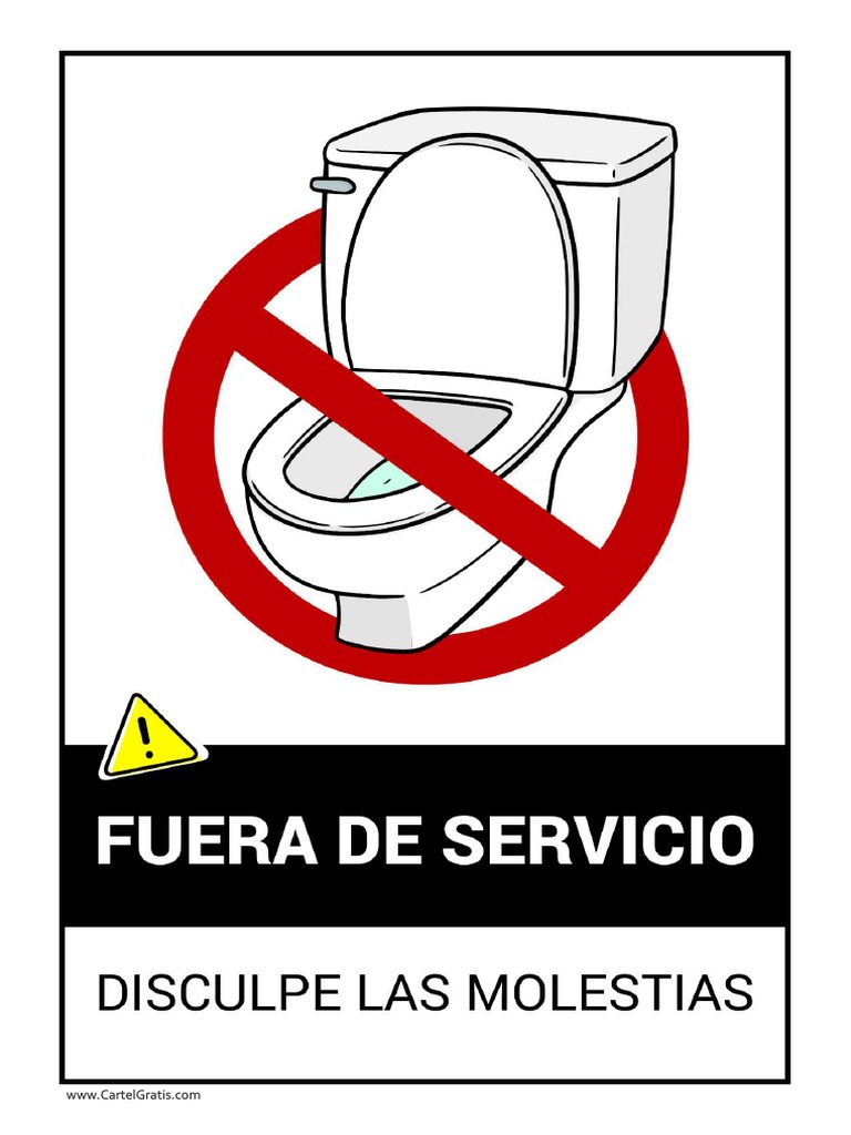 Cartel Baño Fuera De Servicio Pdf