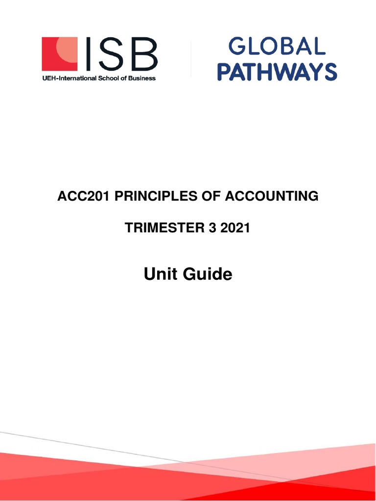Unit Guide - Principles of Accounting | PDF | Educational Assessment ...