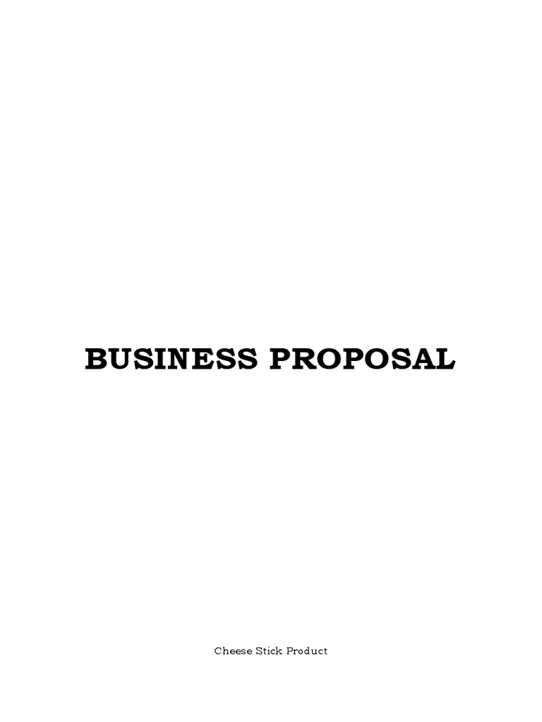 Business Proposal | PDF | Food And Drink Preparation | Cuisine