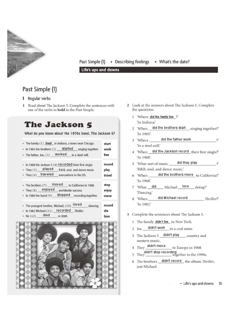 WORKBOOK SIMPLE PAST (1) (1) | PDF