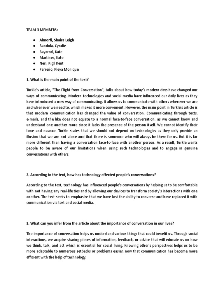 Effects of Technology On Communication | PDF | Communication | Conversation