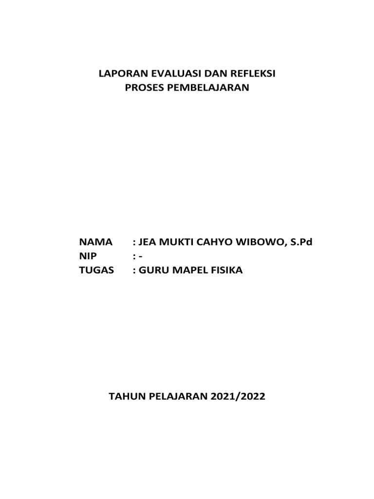20 Lembar Evaluasi Guru Jea | PDF