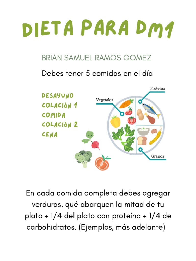 Dieta DM Tipo 1 | PDF | Vegetales | Hipoglucemia