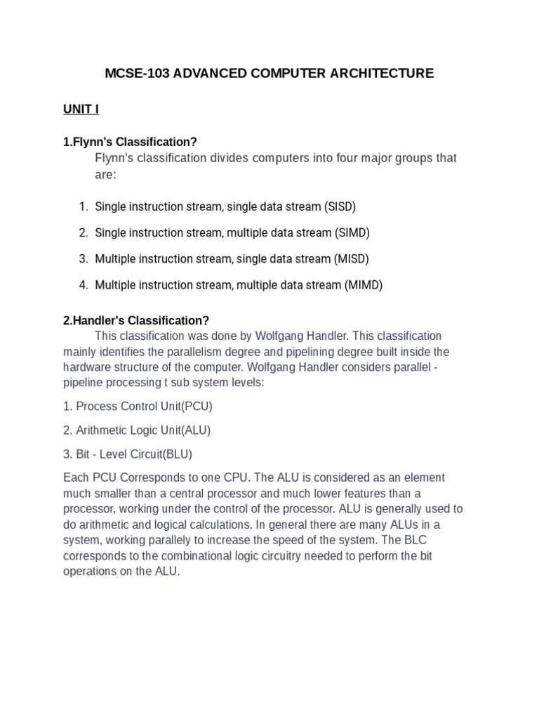 MCSE-103 by Mohd Abdullah | PDF | Central Processing Unit | Parallel Computing