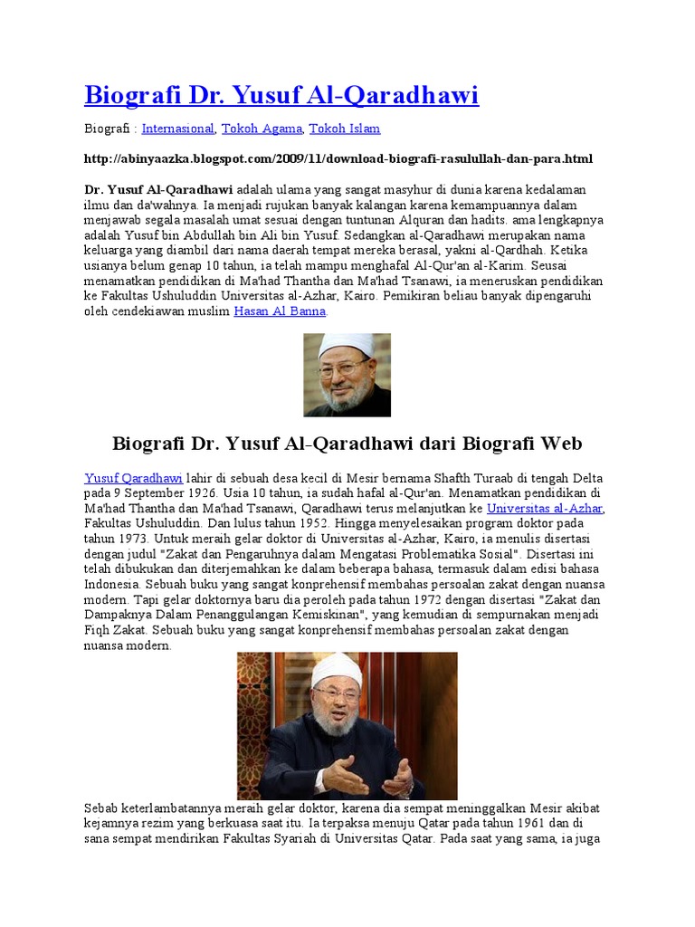 Biografi DR Qardhawi | PDF