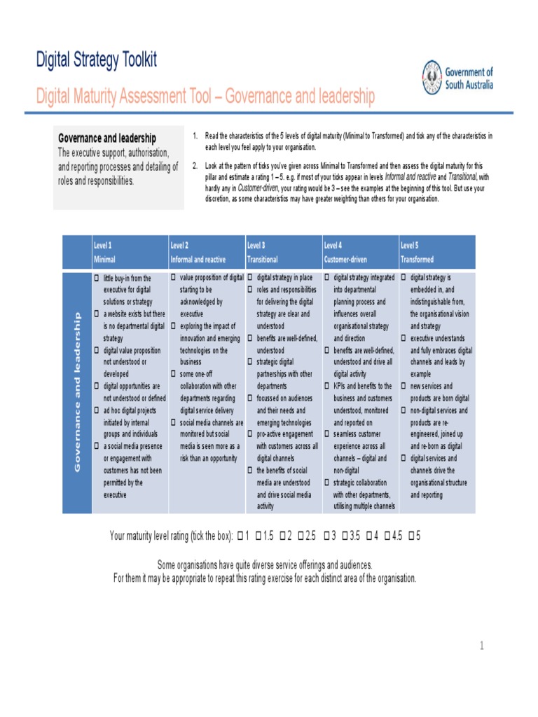Digital Maturity Assessment | PDF | Innovation | Popular Culture ...