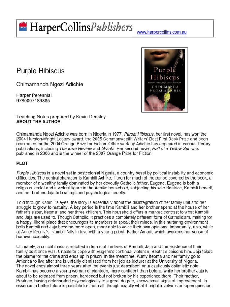 Teacher Guide Purple Hibiscus | PDF