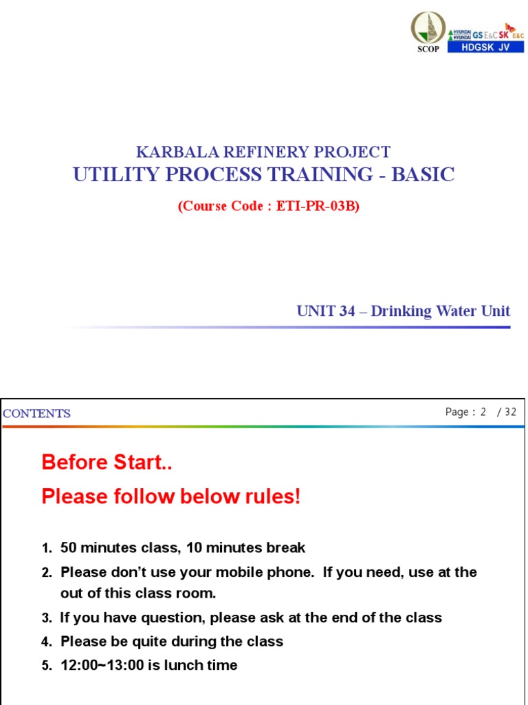 Utility Process Training - Basic: Karbala Refinery Project | PDF ...