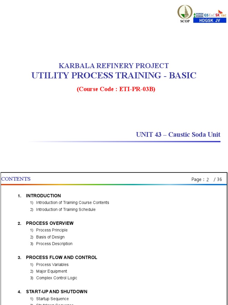 Utility Process Training - Basic: Karbala Refinery Project | PDF ...
