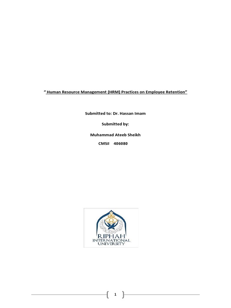 HRM Practices Impact on Employee Retention | PDF | Employee Retention ...