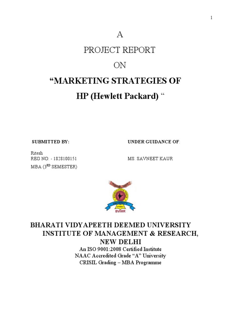 HP Project MBA | PDF | Marketing | Sales