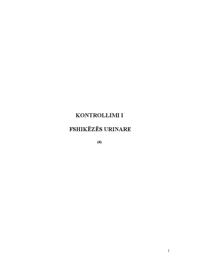 Kontrollimi I Fshikezes Urinare 905800 | PDF