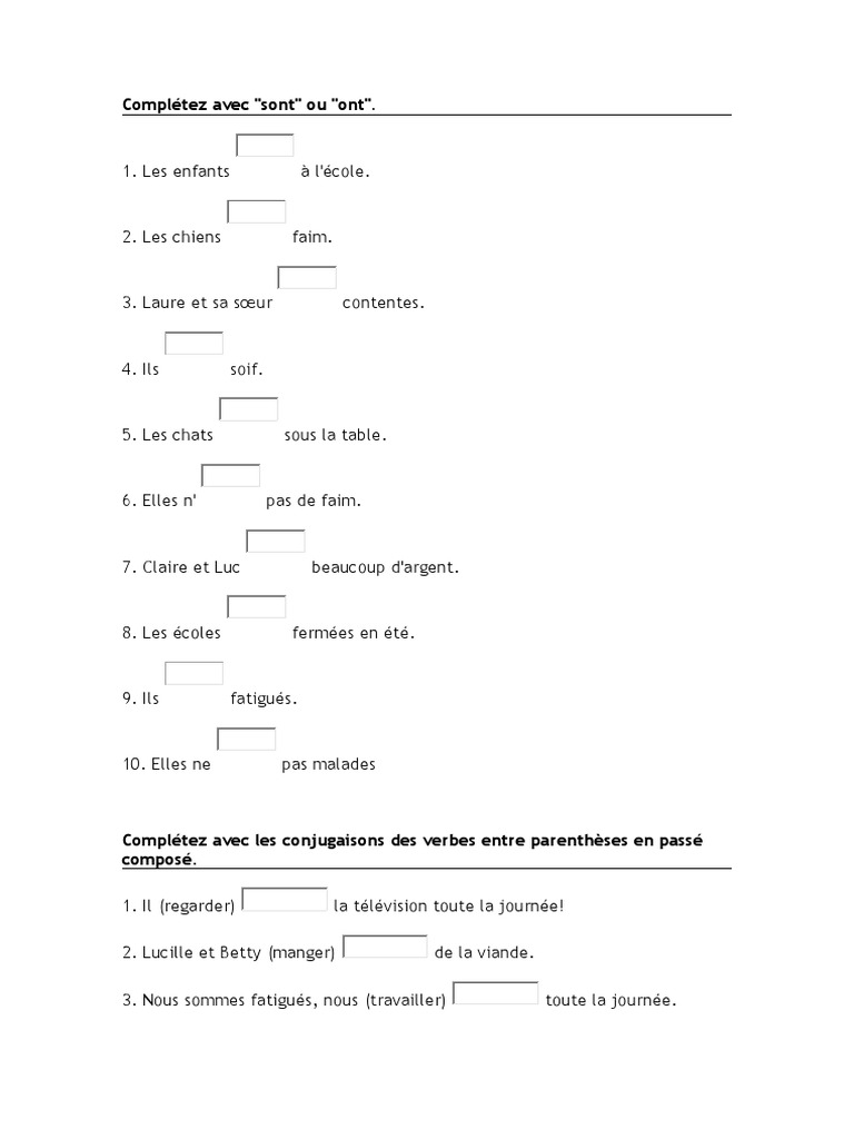 Exercices de Conjugaison en Français | PDF | Art