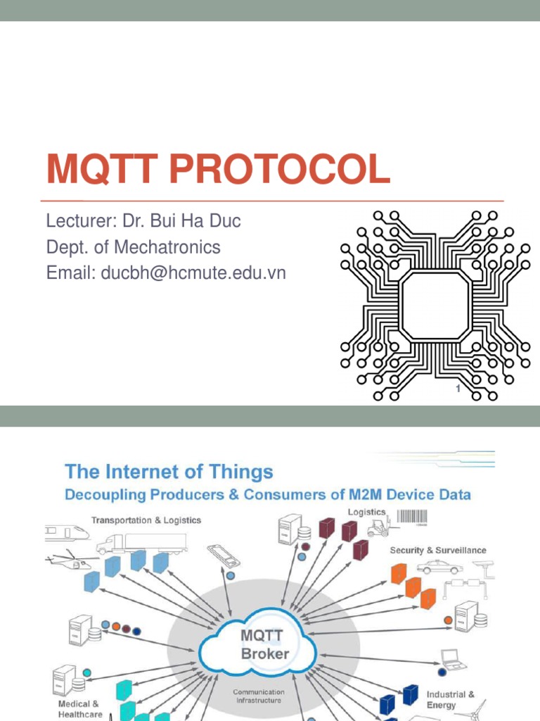 MQTT Protocol: Lecturer: Dr. Bui Ha Duc Dept. of Mechatronics Email ...