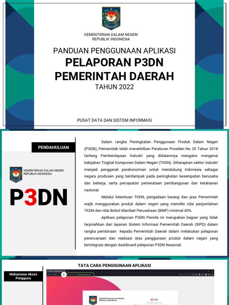 Panduan Aplikasi Pelaporan P3DN 2022 | PDF