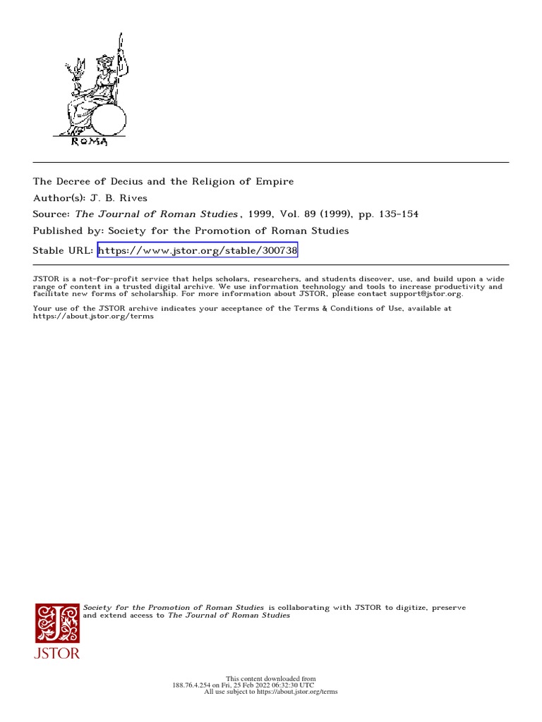 The Edict of Decius | PDF | Social Science | Religion & Spirituality
