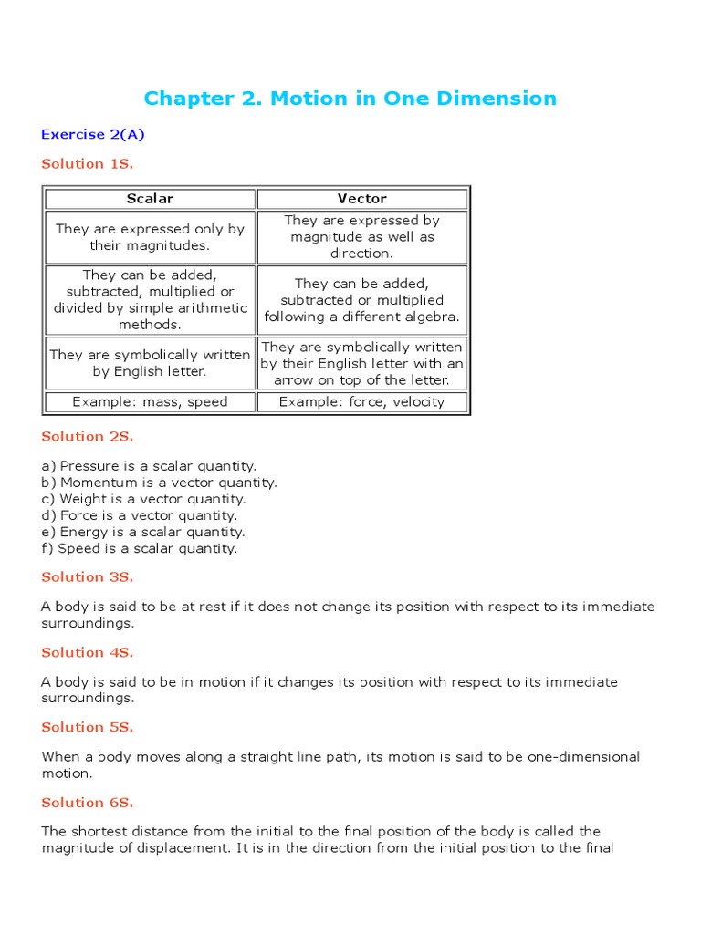 Selina Concise Physics Solutions Class 9 Chapter 2 Motion in One ...