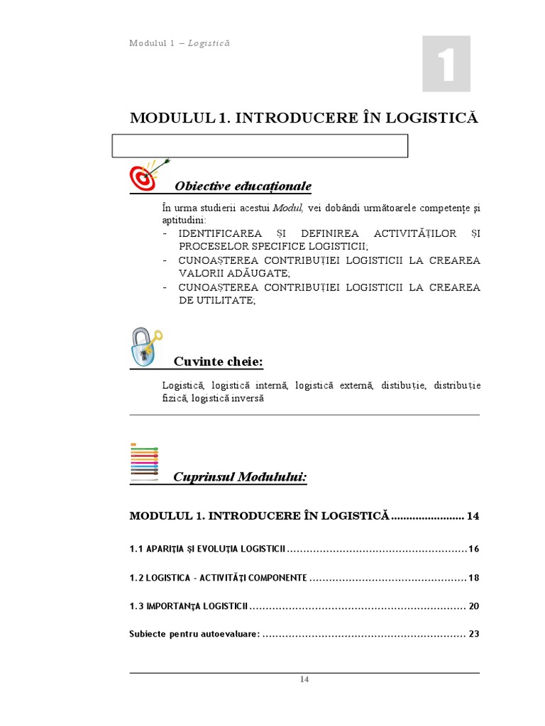 PDF TC1 Logistica Modul 1-7 | PDF