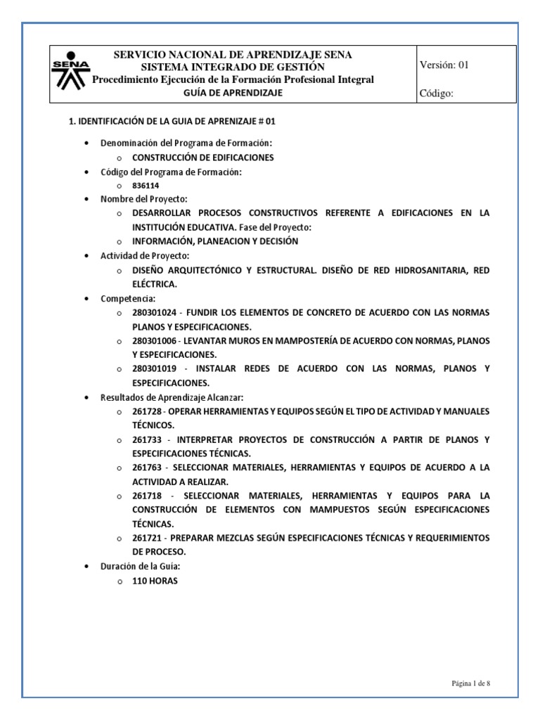 Guia Sena Procesos Constructivos 2022 | PDF | Hormigón | Viga (Estructura)