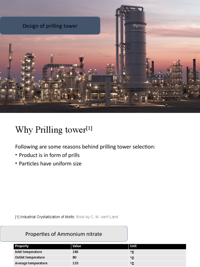 Slides of Prilling Tower | PDF | Temperature | Thermal Conductivity