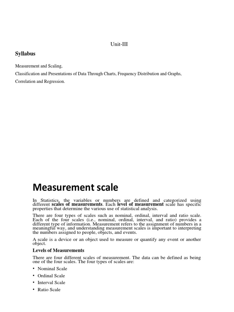 Measurement and Scaling | PDF | Level Of Measurement | Validity (Statistics)