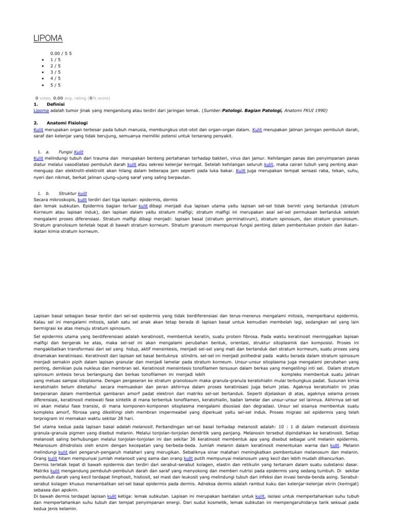 LIPOMA | PDF