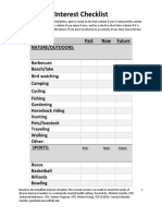 Modified Interest Checklist PDF | PDF