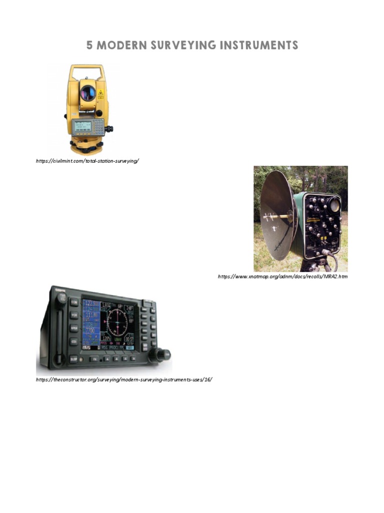 5 Modern Surveying Instruments | PDF | Computers