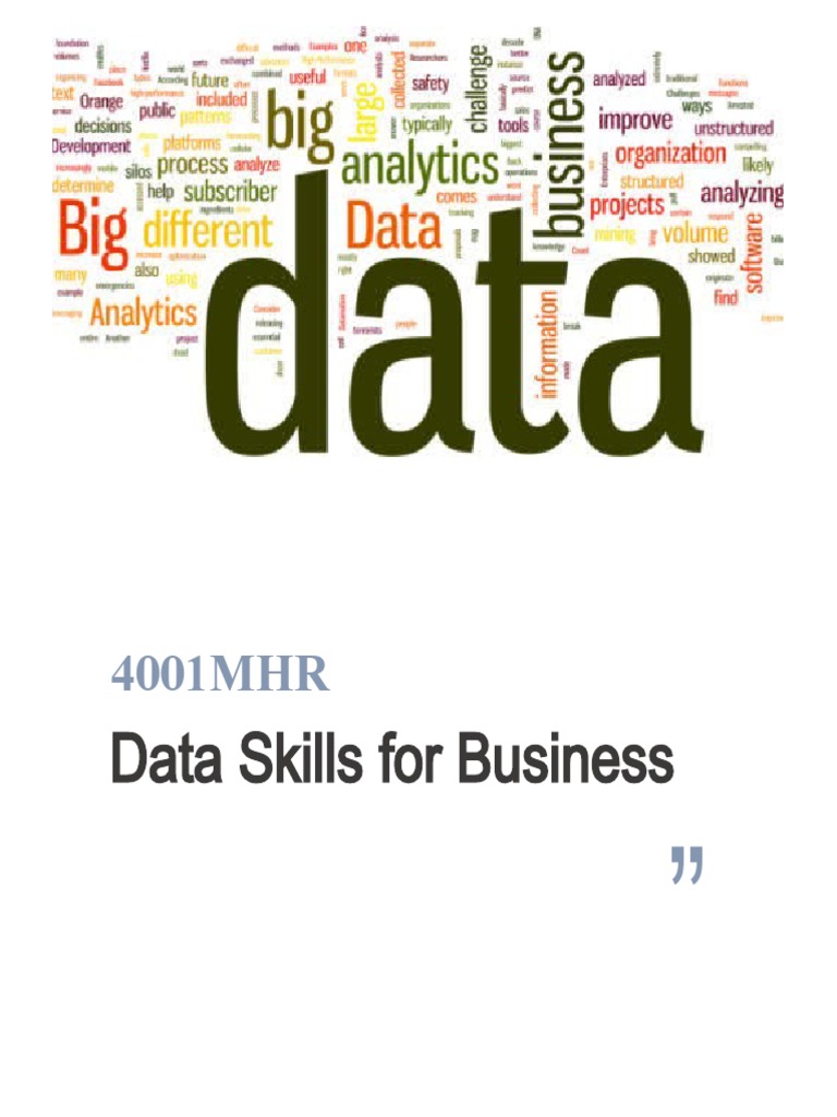 Data Skills For Business | PDF