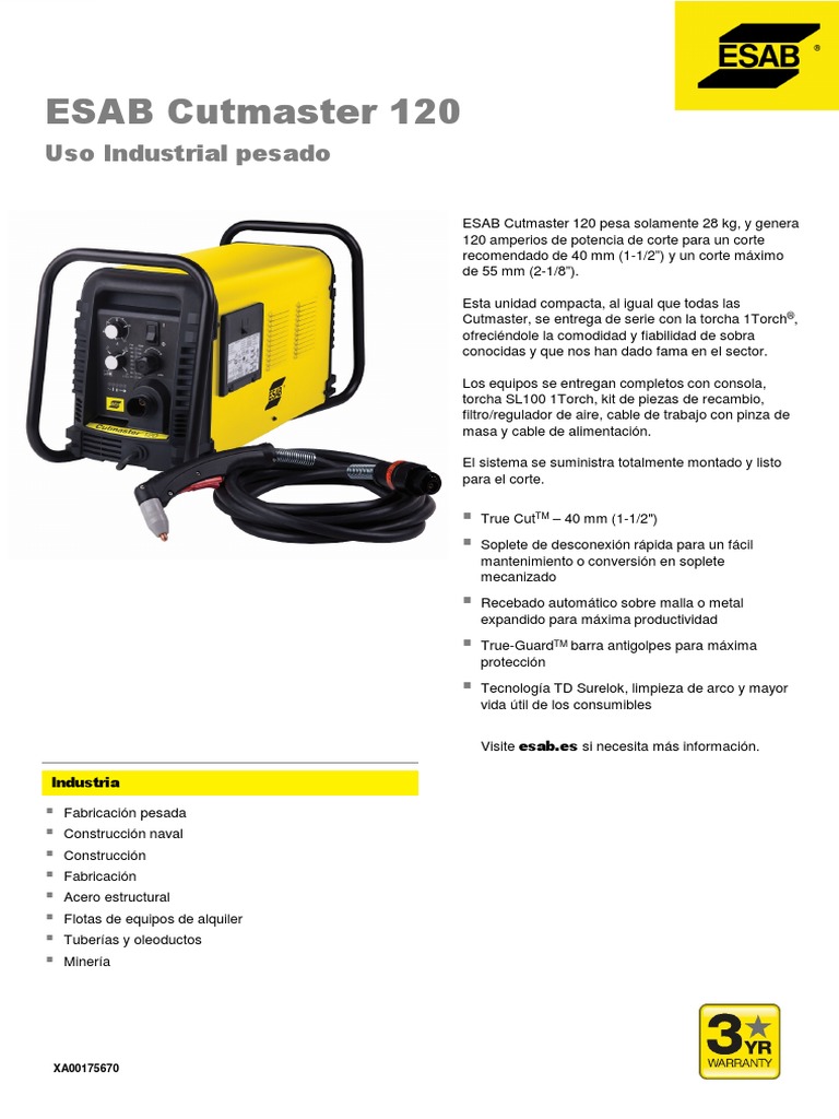 Cutmaster Esab 120 | PDF