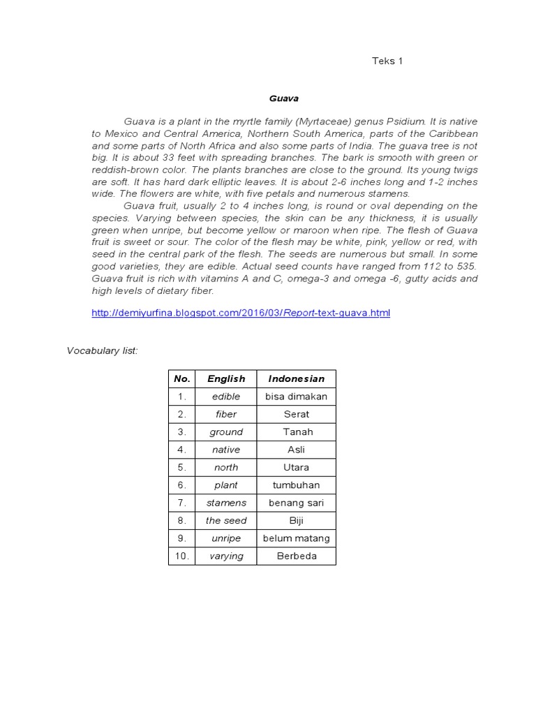 LK Report Text 2 (Teks 1 & 2) | PDF | Food Ingredients | Tropical Fruit