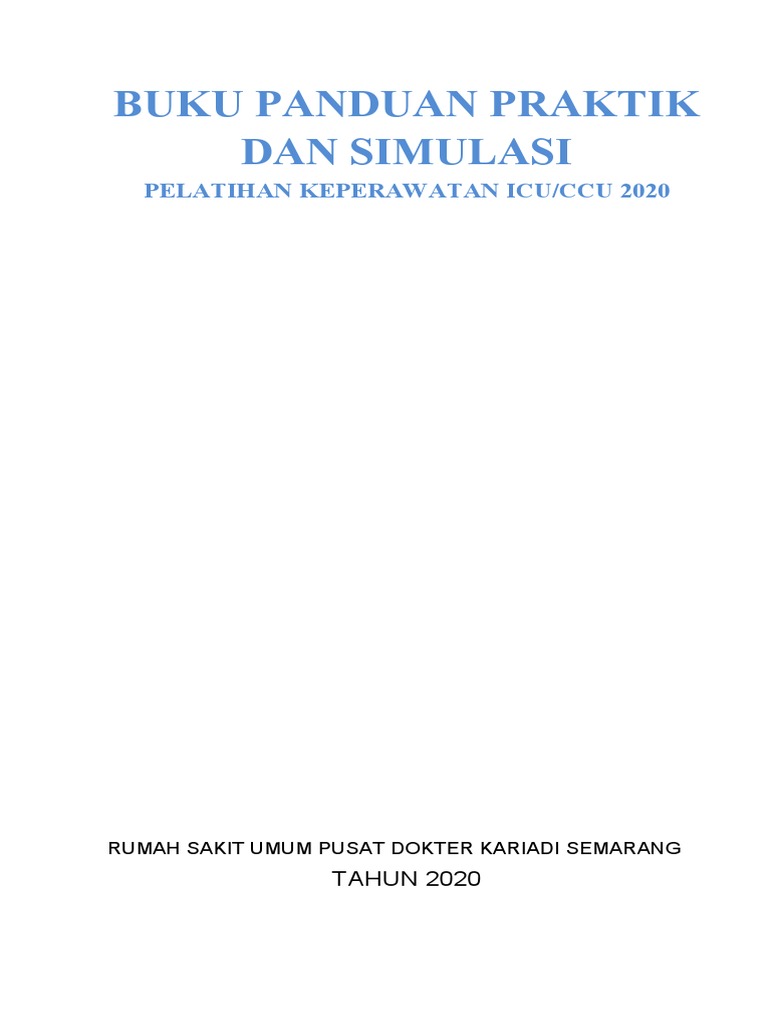Panduan Pelatihan Keperawatan ICU/CCU | PDF