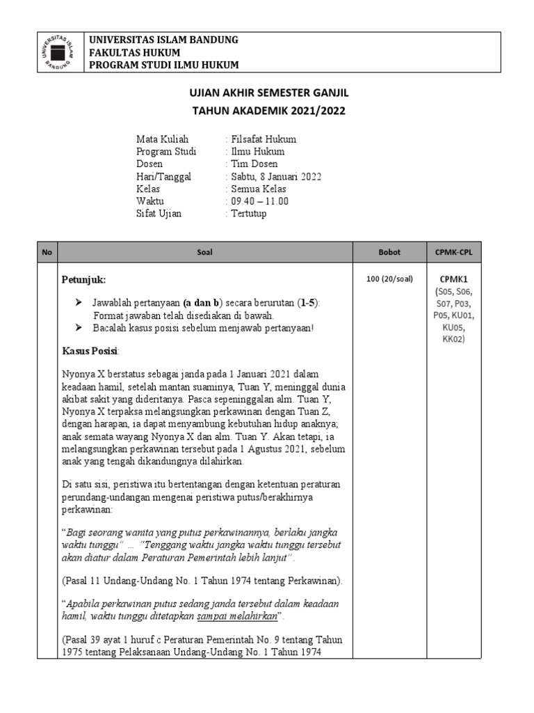 Iis Ade Lia - Filsafat Hukum Uas - C | PDF