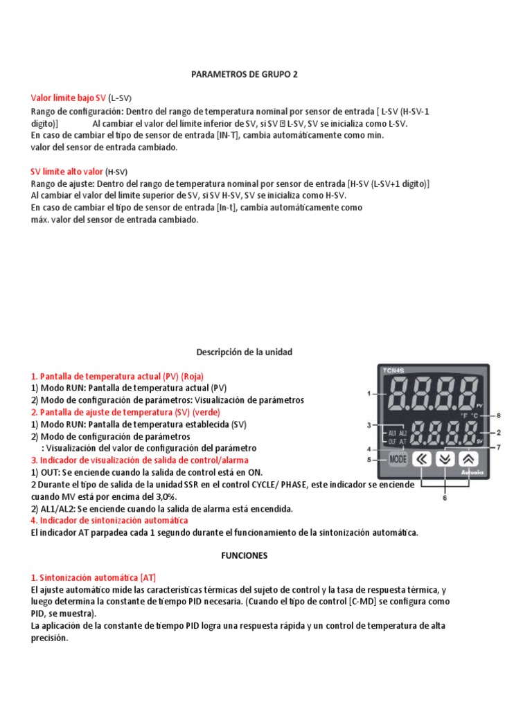 MANUAL CONTROLADOR DE TEMP TCN4S Español | PDF | Histéresis | Ciencias de la Computación