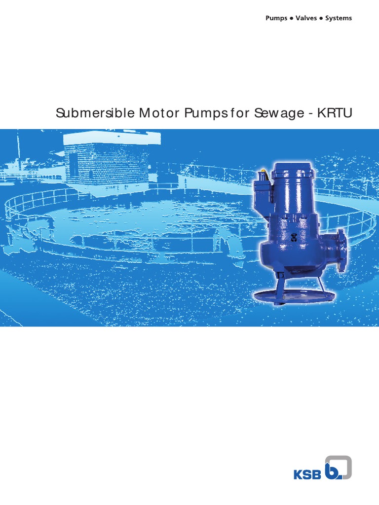 Submersible Motor Pumps For Sewage - KRTU | PDF | Sewage Treatment | Pump