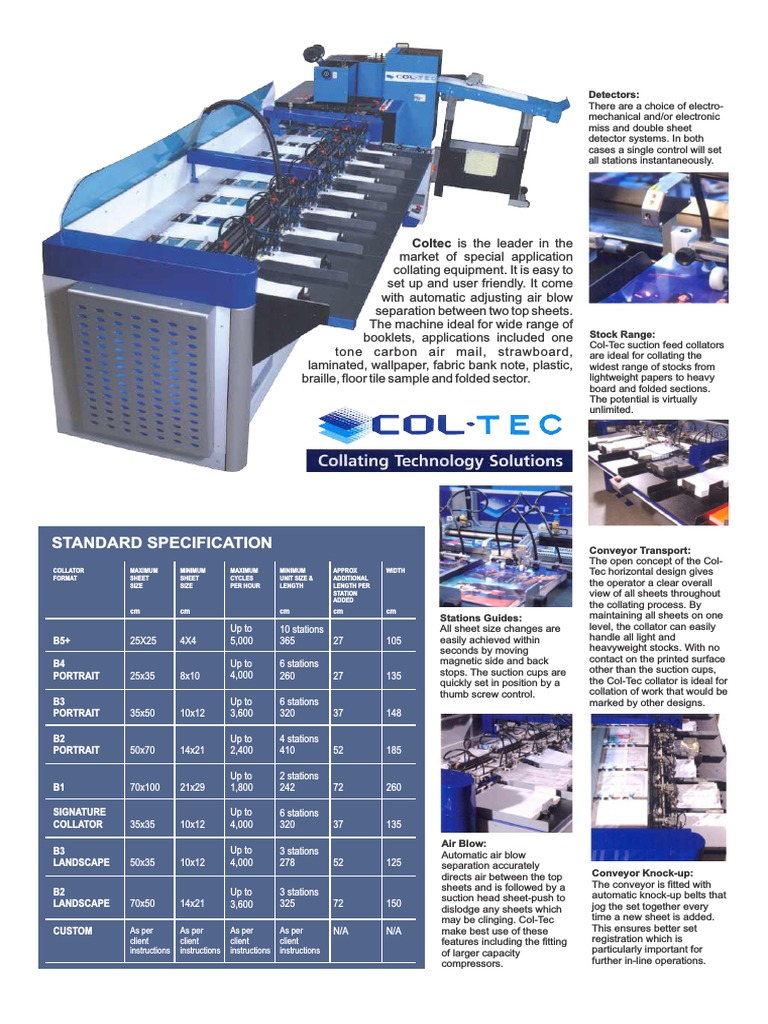 Standard Specification: Coltec Is The Leader in The | PDF | Equipment ...