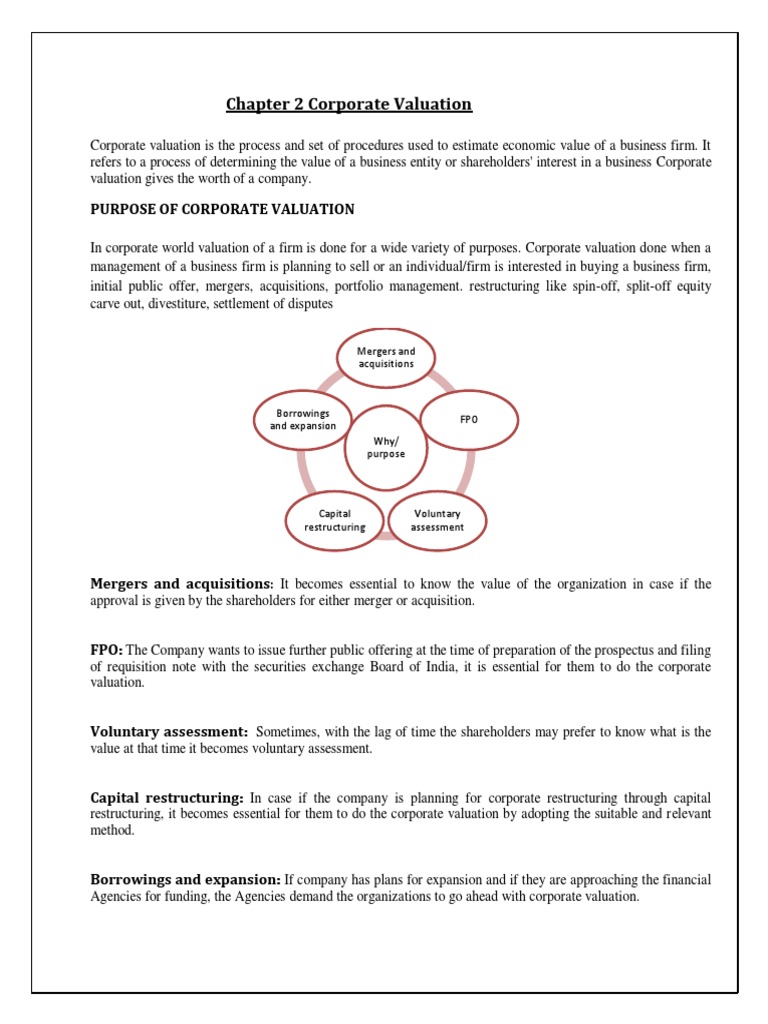 Chapter 2 Corporate Valuation | PDF | Valuation (Finance) | Discounted ...