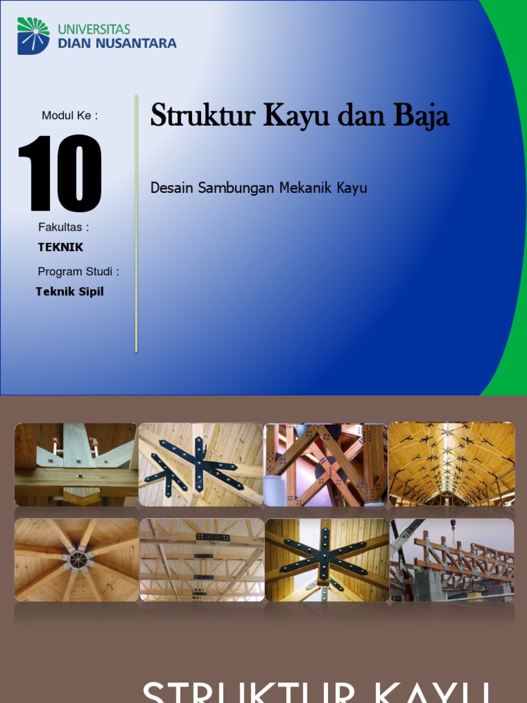 MODUL PPT - M12 - MK-SKB-Sambungan Mekanik Kayu | PDF