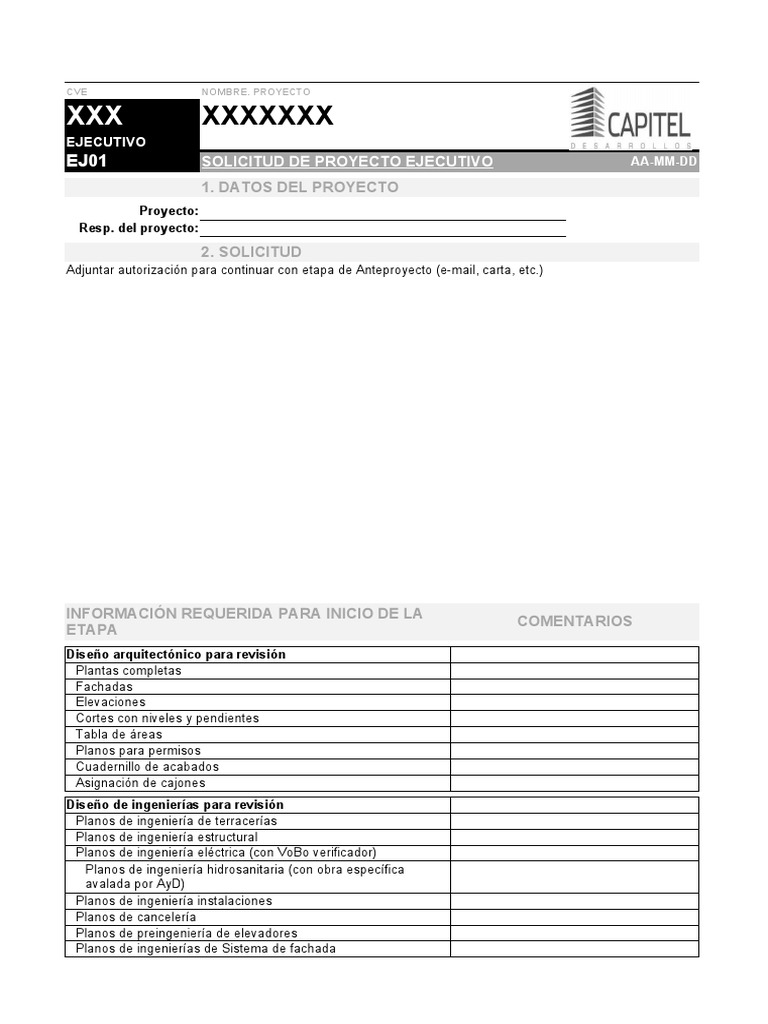 MT Checklist Proyecto Ejecutivo | PDF | Fundación (Ingeniería) | Ascensor