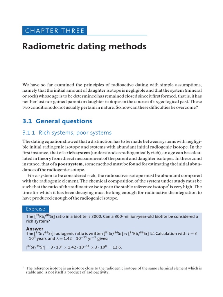 Radiometric Dating Methods - Isotope Geology | PDF | Isotope | Geology Radiometric Dating Methods - Isotope Geology | PDF | Isotope | Geology